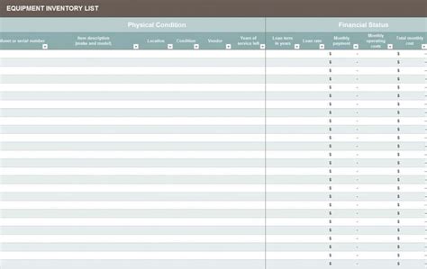 Inventory Schedule Template Word Excel