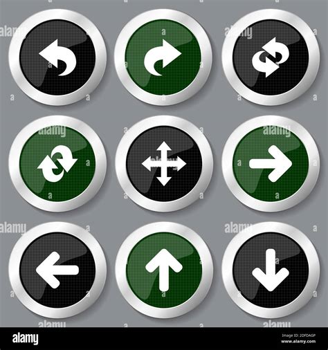 directional buttons stock vector images alamy