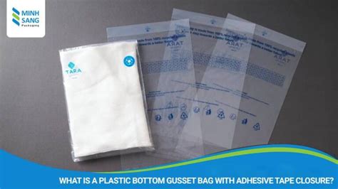 Plastic Bottom Gusset Bag With Adhesive Tape Closure Smart Packaging
