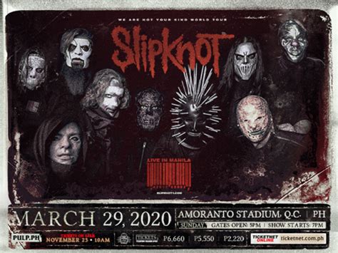 Metal Band Slipknot Set To Perform In The Ph This March Philippine Primer