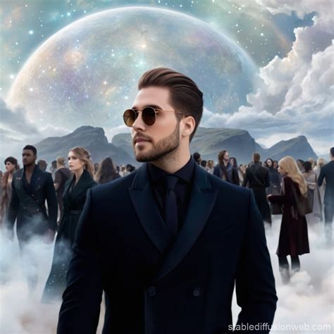 Cosmic Sky Background Stable Diffusion Online