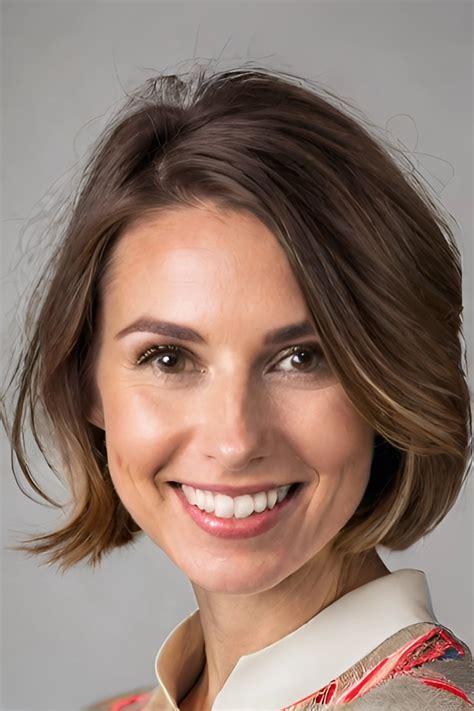 Textured Side Parted Chin Length Bob Thehairstyletrends