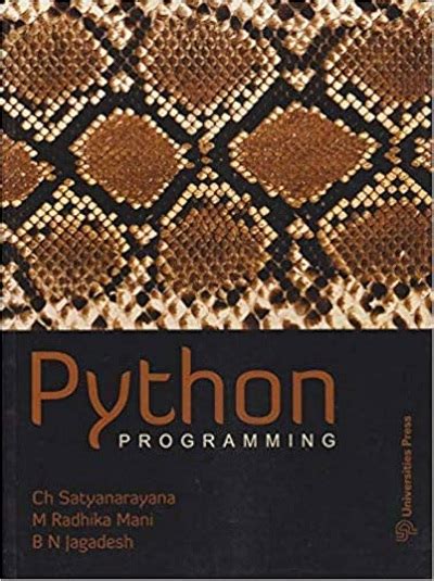 Python Programming Ch Satyanarayana M Radhika Mani Bn Jagadesh
