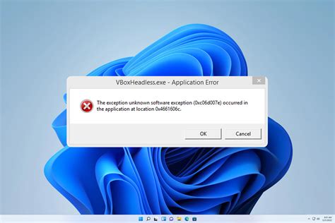 Fix Unknown Software Exception 0xc06d007e