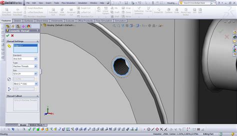 Using Cosmetic Threads In SOLIDWORKS Parts And Drawings