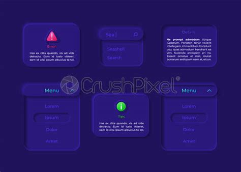Basic Ui Elements Kit Stock Vector 2267531 Crushpixel