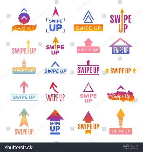 Swipe Ui Template Web Elements Social Stock Vector Royalty Free Shutterstock