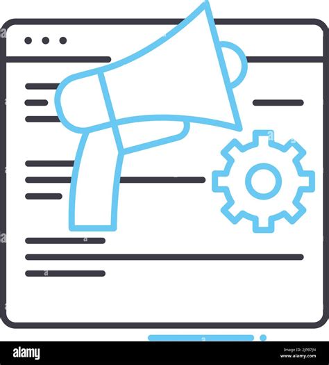 Marketing Operations Line Icon Outline Symbol Vector Illustration