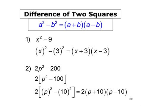 Complete Factoring Rules Ppt