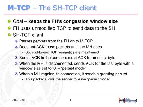 PPT M TCP TCP For Mobile Cellular Networks PowerPoint Presentation ID 760639