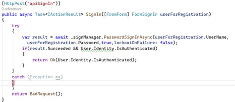 I Cant Sign In Using Asp Net Core Identity Passwordsigninasync