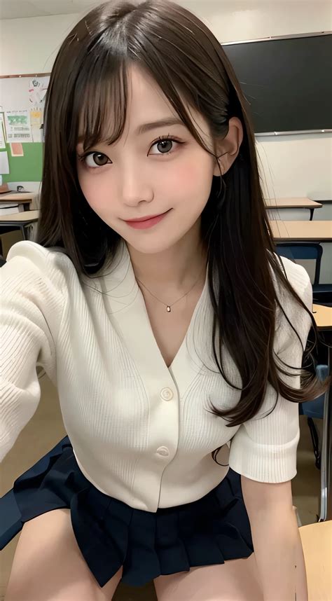 A Close Up Of A Woman Sitting On A Desk In A Classroom Seaart Ai