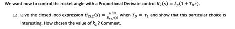 Exercise Simplified Thrust Vector Control Of A Chegg