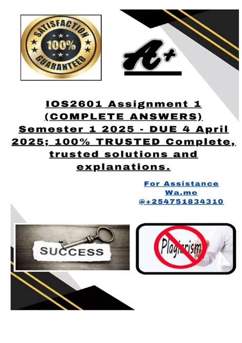 ios2601 assignment 1 complete answers semester 1 2025 due 4 april
