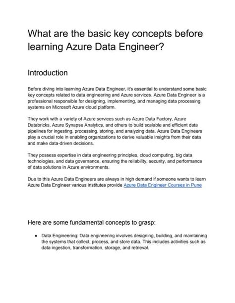 Azure Data Engineering Pptpptxazure Data Engineering Pptpptx
