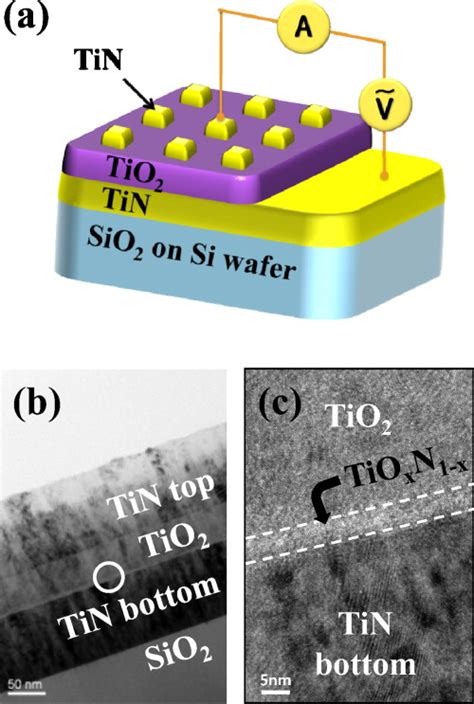 Roles Of Interfacial Tioxn1−x Layer And Tin Electrode On Bipolar
