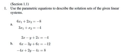 Solved 1 Section 1 1 Use The Parametric Equations To Chegg Com