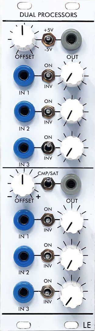 Low Gain Electronics Dual Processors V2 Serge Module On Modulargrid