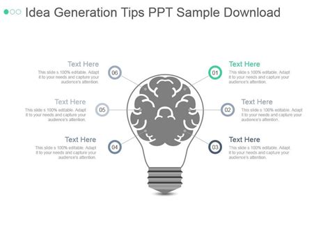 Idea Generation Tips Ppt Sample Download PowerPoint Presentation Designs Slide PPT Graphics