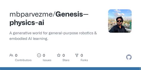 github mbparvezme genesis physics ai a generative world for general
