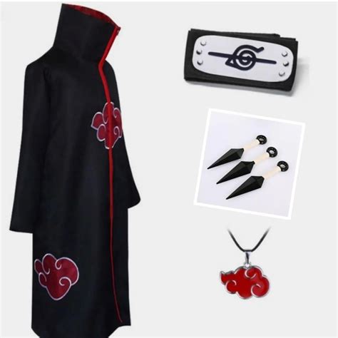 Набор Аниме Косплей Наруто : Плащ Naruto , Повязка Скрытый Лист , Кунай ...