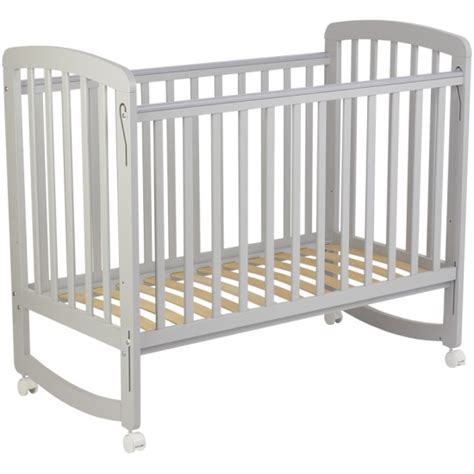 Кроватка Polini kids Simple 304, колесо-качалка, серый — купить в ...