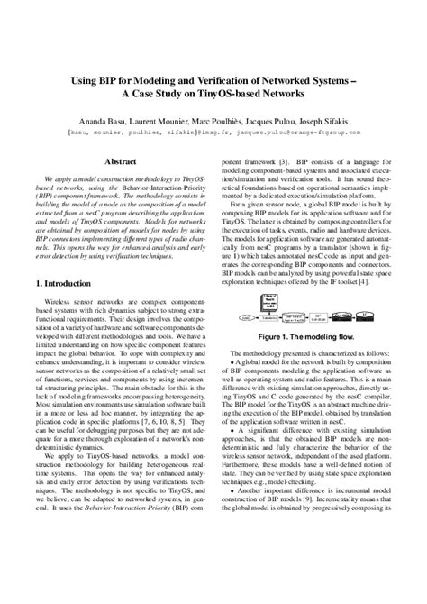 Pdf Using Bip For Modeling And Verification Of Networked Systems A