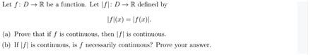 solved let f d r be a function let f d r defined by