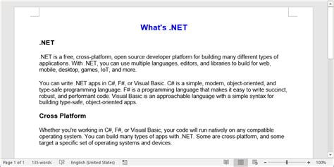 Cvbnet How To Create A Word Document From Scratch By Alexander