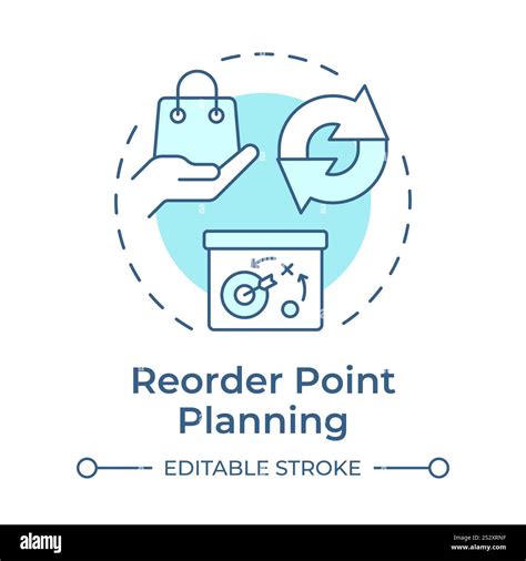Reorder Point Planning Soft Blue Concept Icon Stock Vector Image And Art Alamy