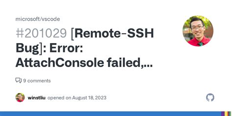Remote Ssh Bug Error Attachconsole Failed Could Not Find Pty On