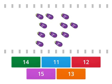 Numbers 11 15 Matching Pictures With Numbers Find The Match