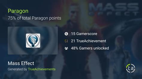 Paragon Achievement In Mass Effect