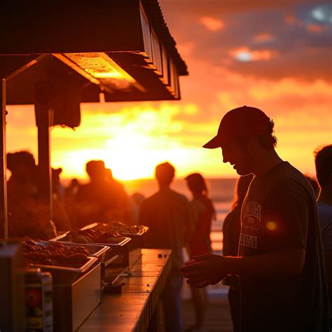 Free Sunset Food Stand Image Sunset Food Stand Silhouette