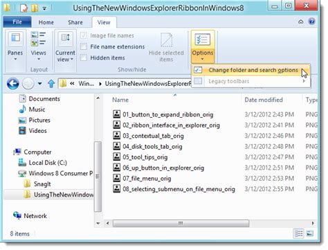 Using The New Windows Explorer Ribbon In Windows