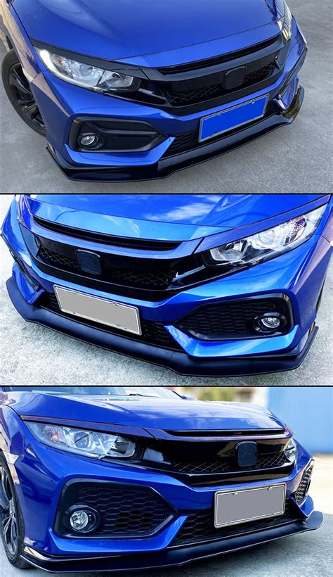 2016 2021 Honda Civic Jdm Style Front Lip Hatchback Sedan Si Coupe