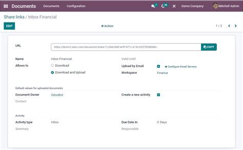 What Are The Configuration Options Of Odoo Document Module