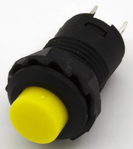 DS Yellow Mm Mounting Diameter Self Lock ON OFF Round Push Button
