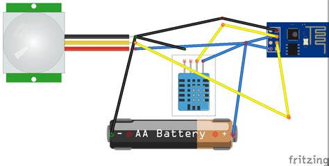 Esp8266 01 Pir And Dht On Thingspeak