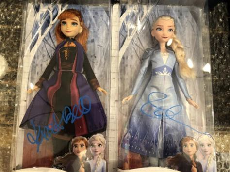 Anna Elsa Frozen Dolls Signed Autograph Kristen Bell Idina Menzel