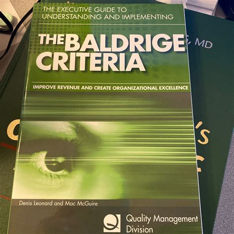 The Executive Guide To Understanding And Implementing The Baldrige