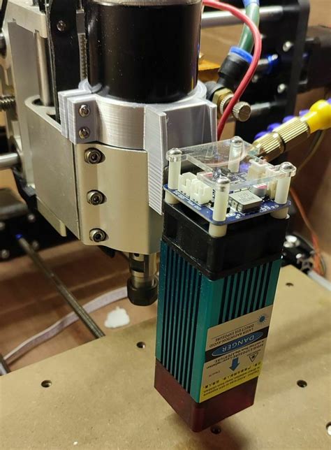 Free 3d File Laser Bracket For Cnc Spindle Eg Comgrow 5w Laser 💭 ・3d Print Object To