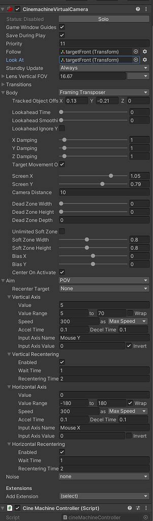 how set a initial position in virtual camera unity engine unity discussions
