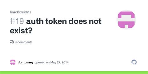 Auth Token Does Not Exist · Issue 19 · Linickxrsdns · Github