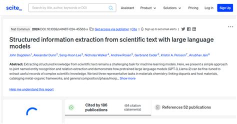 Structured Information Extraction From Scientific Text With Large Language Models