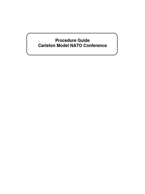 Procedure Guide Pdf Nato Committee