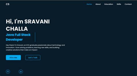 link html css javascript sravani challa
