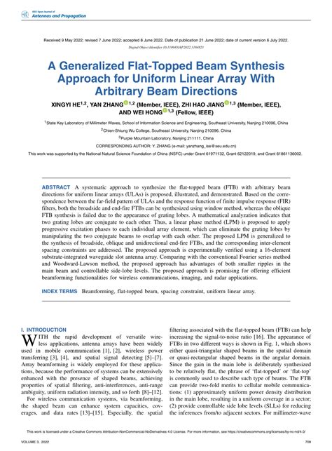 Pdf A Generalized Flat Topped Beam Synthesis Approach For Uniform Linear Array With Arbitrary
