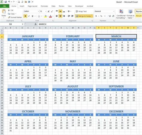 Create A Year And School Calendar With Dynamic Date Markers