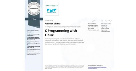 anirudh challa on linkedin completion certificate for c programming